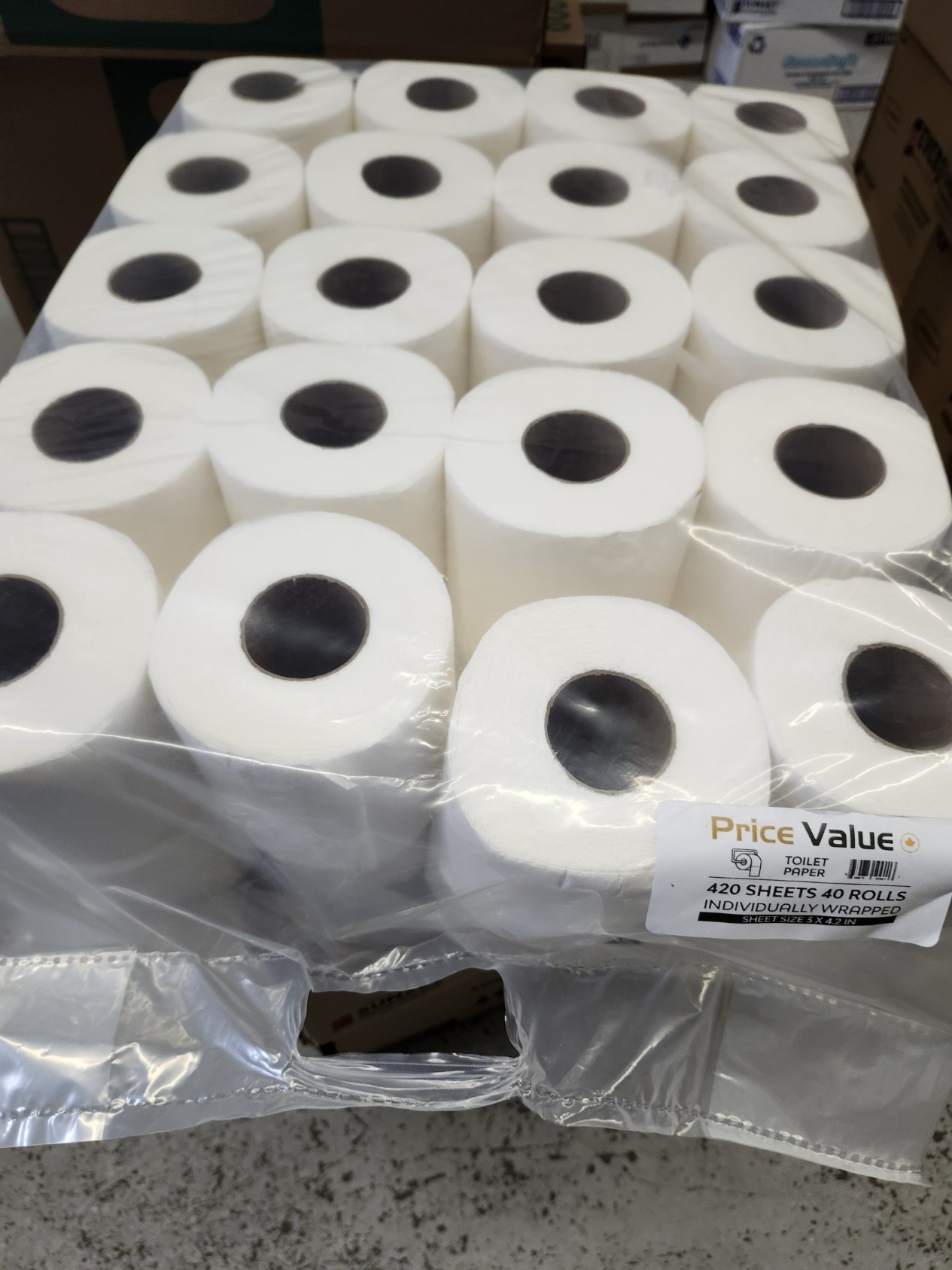Price Value Toilet Paper 420 sheets 40 Rolls Indvidually Wrapped