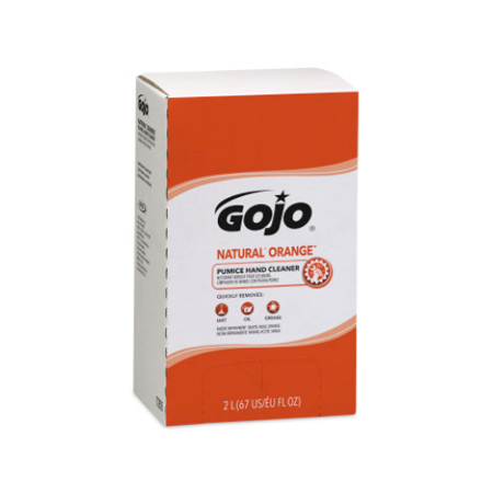 Gojo 7255-04 Natural Orange™ Hand Cleaner, Pumice,4 x 2 L, Refill ...